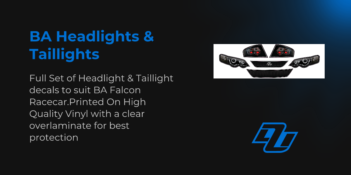 BA Headlights & Taillights - Down Under Graphics